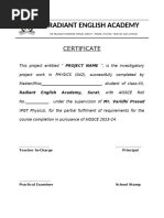 Practical Certificate Template | PDF