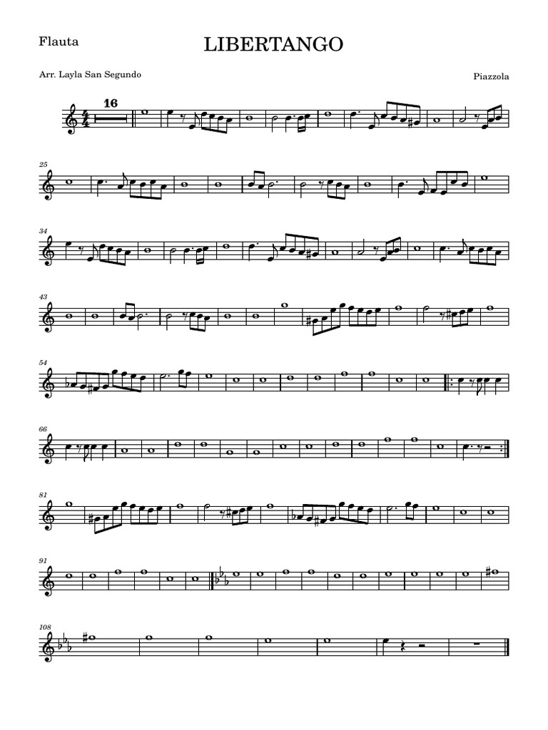 Libertangoclariflauta Flauta | PDF