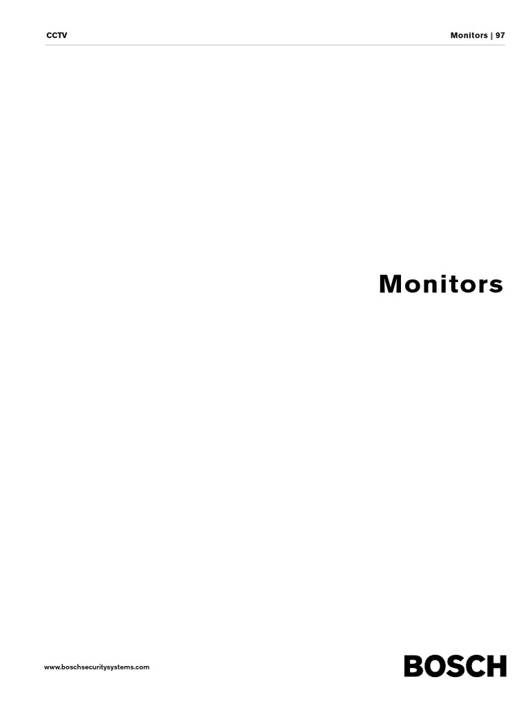 Bosch MON152CL | PDF | Computer Monitor | Video