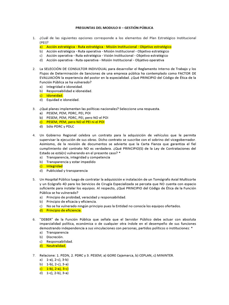 Material Adicional - Preguntas Del Modulo Ii | PDF | Derecho