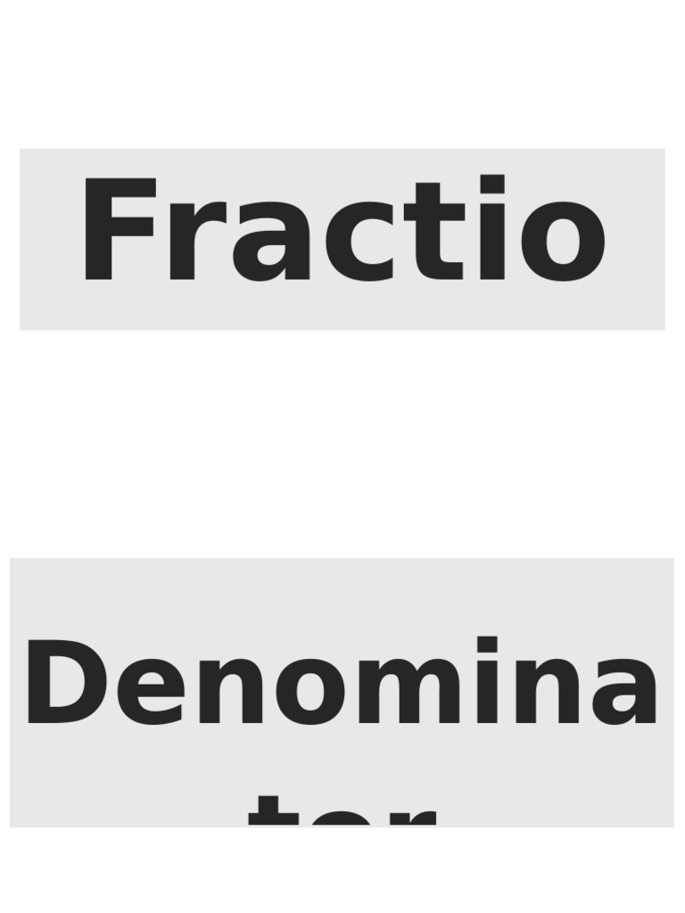 Fractions | PDF