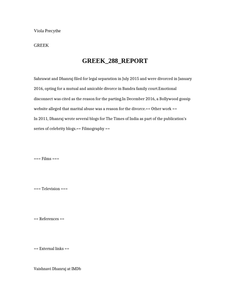 Greek 288 Report | PDF | Social Science | Wellness