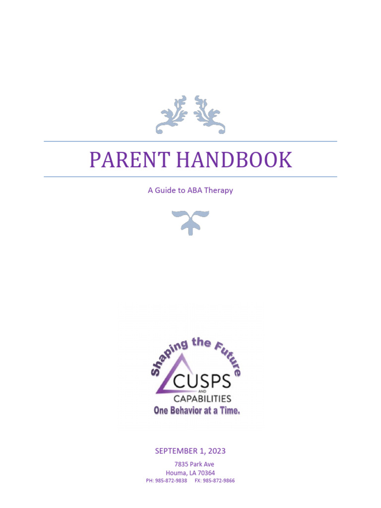 Master Parent Handbook | PDF | Autism Spectrum