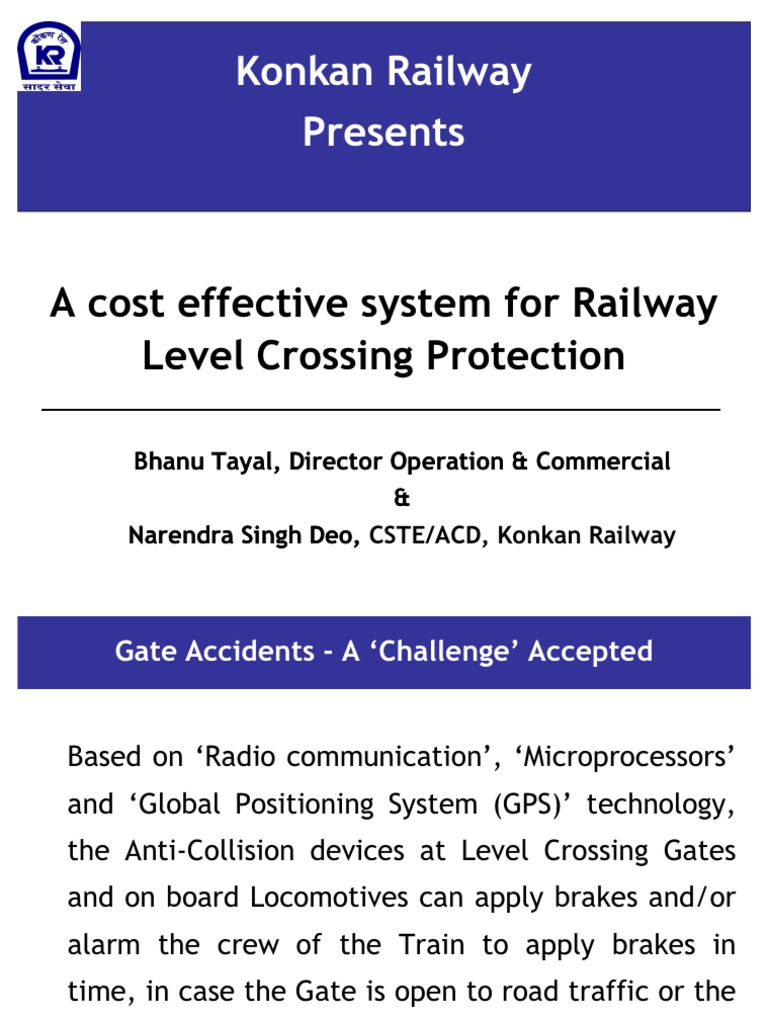 Gate Protection System - Konkan Railway | PDF | Rail Transport | Train
