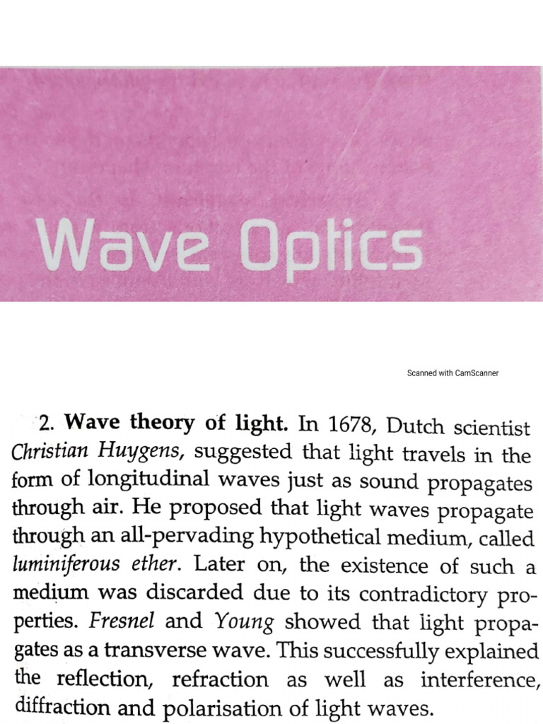 Wave Optics | PDF