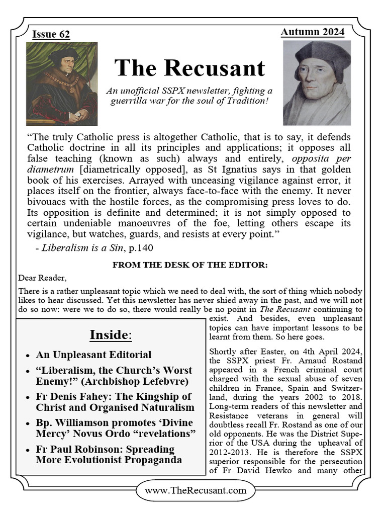 Recusant 62 | PDF | Catholic Church | Pope