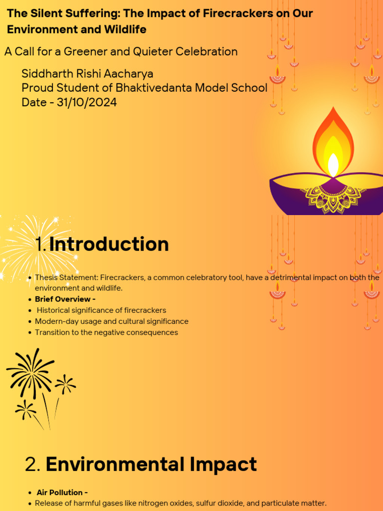 Firecrackers' Harmful Effects on Nature | PDF | Pollution | Air Pollution