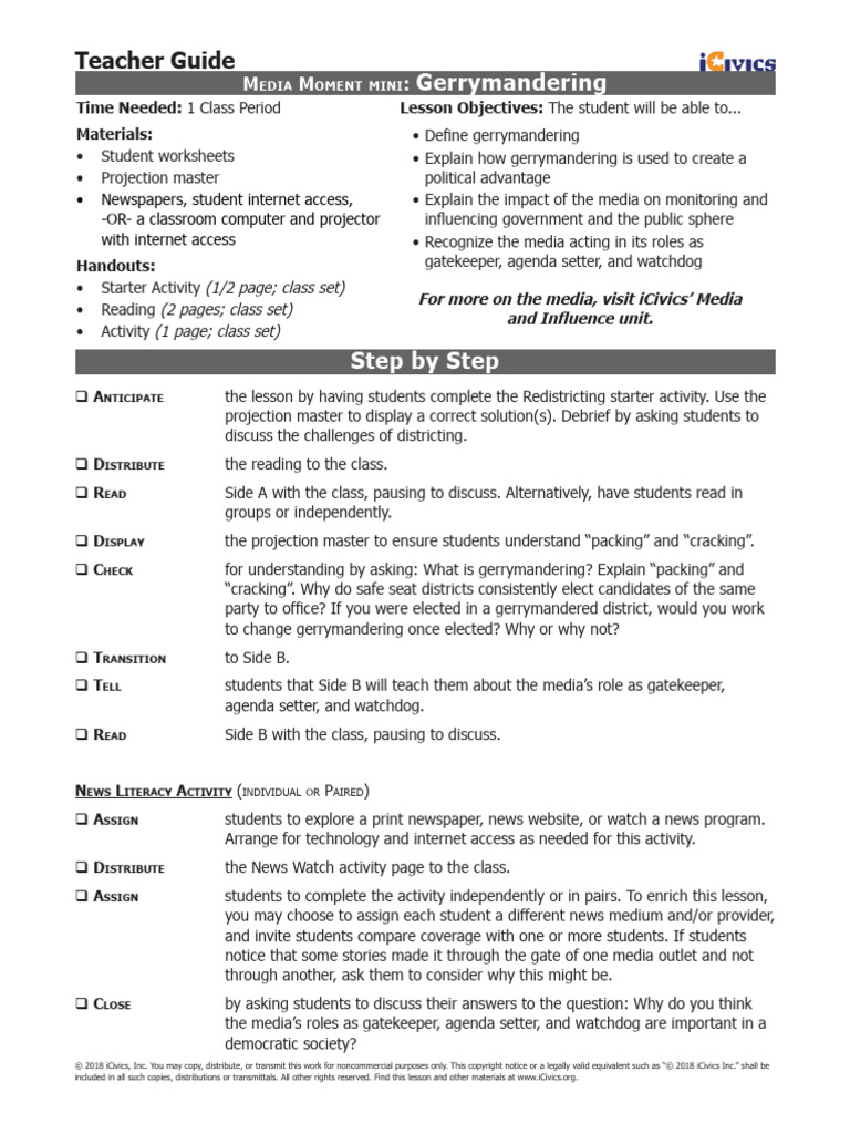 Gerrymandering Media+Moment | PDF | Gerrymandering | Government