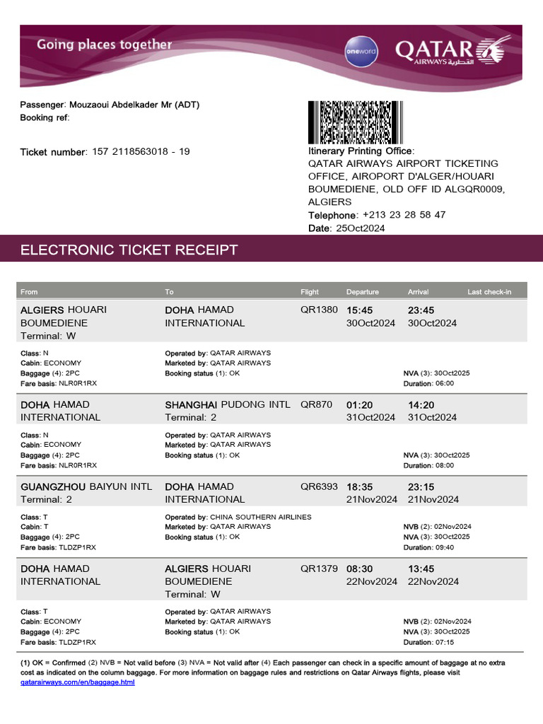 Your Electronic Receipt | PDF | Fee | Fare