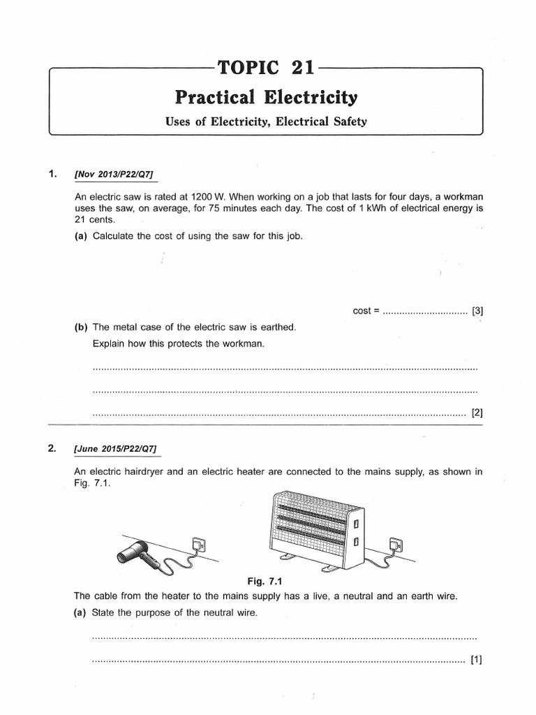 T21 - Practical Electricity | PDF