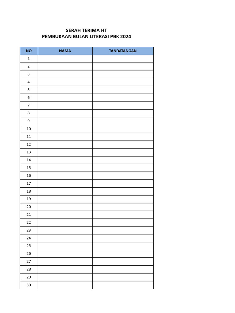Form - Serah Terima HT | PDF