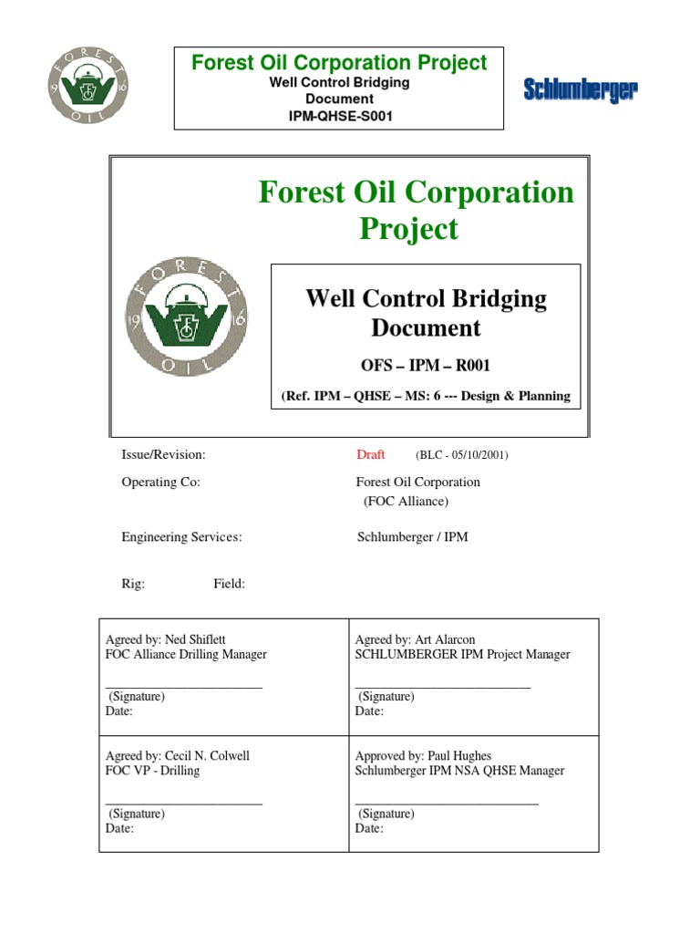Well Control Bridging Guide | PDF | Oil Well | Casing (Borehole)