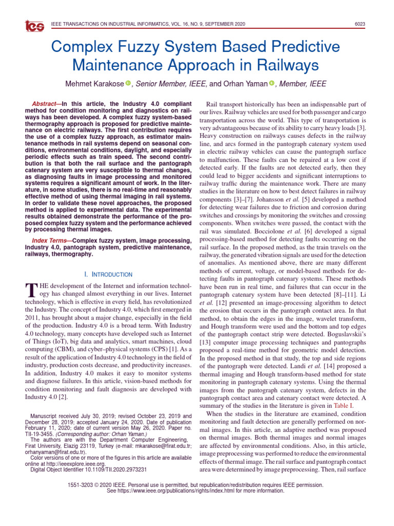 Complex Fuzzy System Based Predictive | PDF | Fuzzy Logic | Thermography