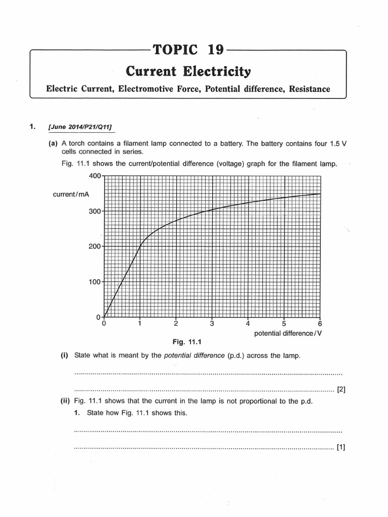 T19 - Current Electricity | PDF