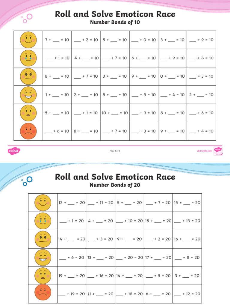 Number Bonds Practice Worksheets | PDF