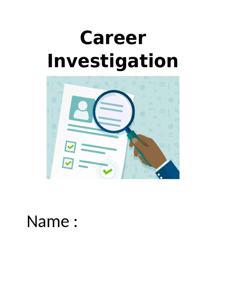 Career Investigation and Planning Guide | PDF