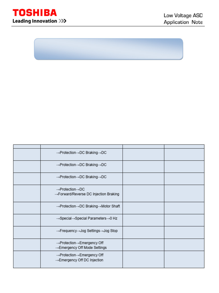 DC Injection Braking Parameters Guide | PDF | Electric Power ...