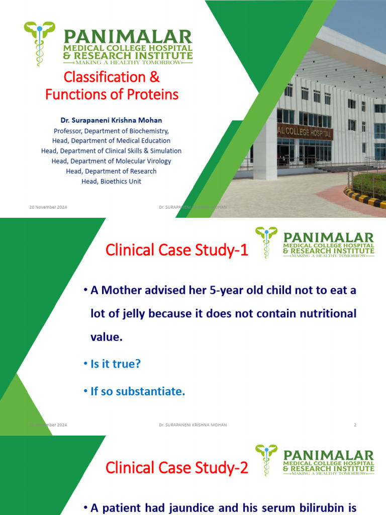 Proteins Classification & Functions of Proteins - Dr. SKM | PDF | Proteins | Muscle Contraction
