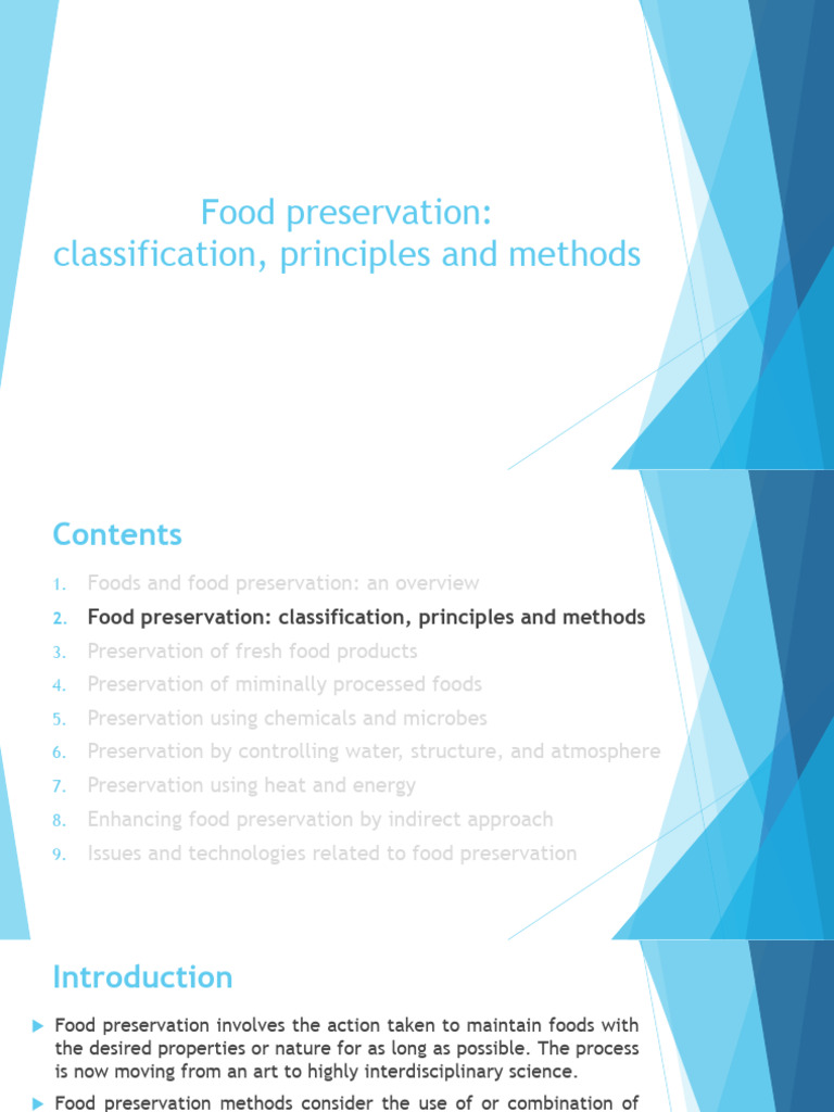 Food Preservation Methods Explained | PDF | Food Preservation | Water