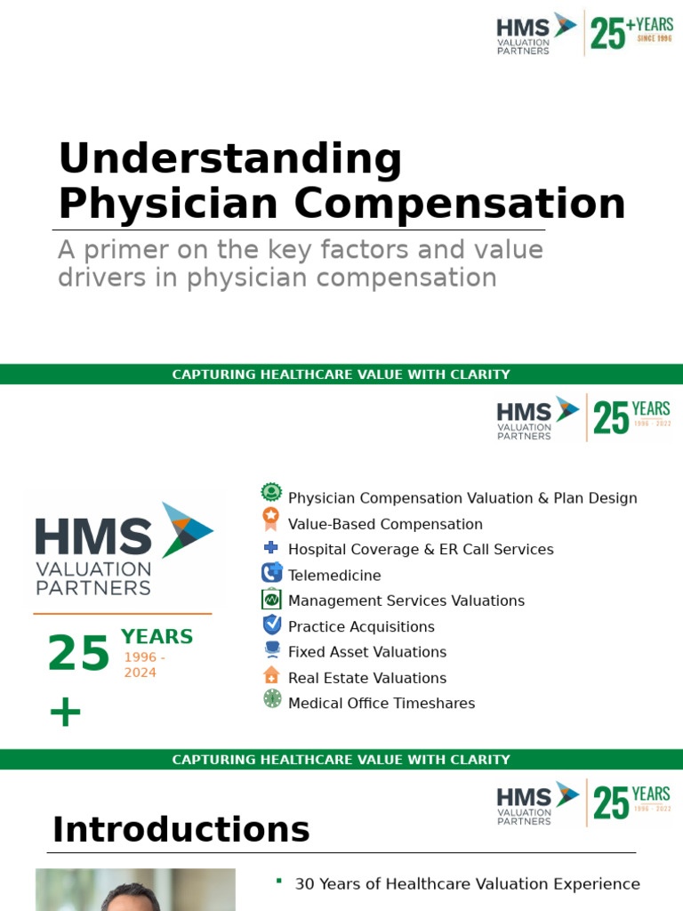 Understanding Physician Compensation: A Primer On FMV and Key Factors ...