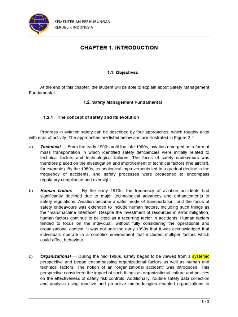 CHAPTER 1 | PDF | Risk | Safety