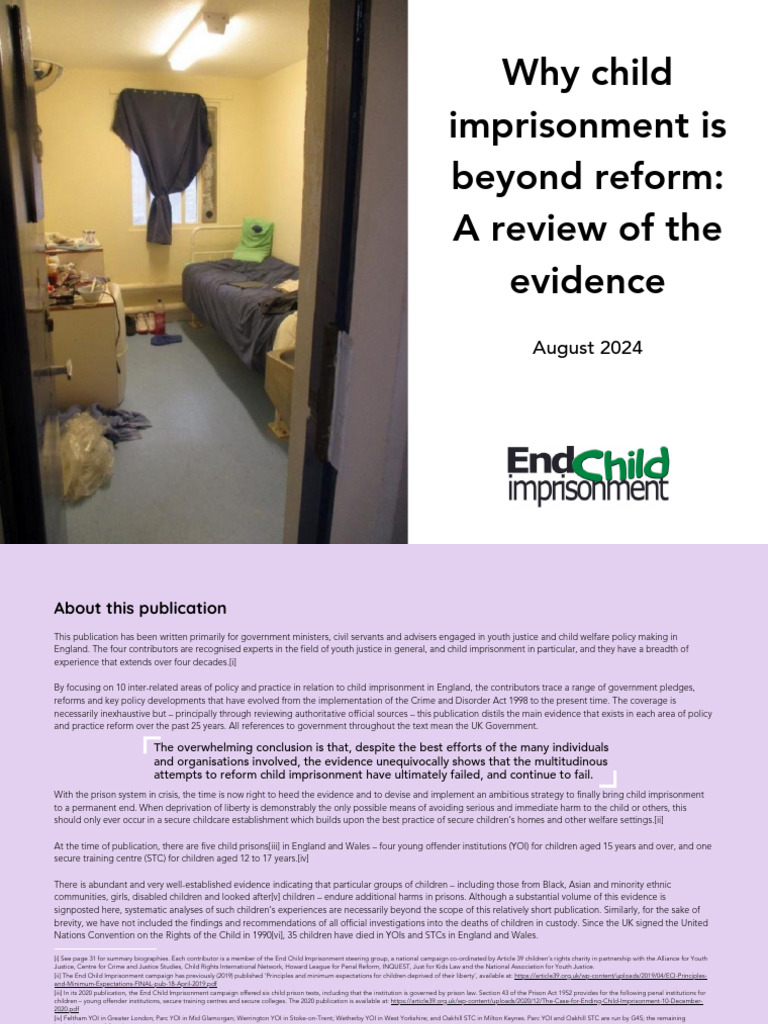 Ending Child Imprisonment in England | PDF | Solitary Confinement | Prison