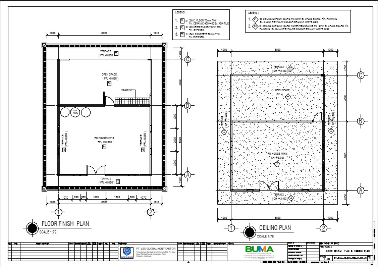 04.floor Finish Plan & Ceiling Plan | PDF