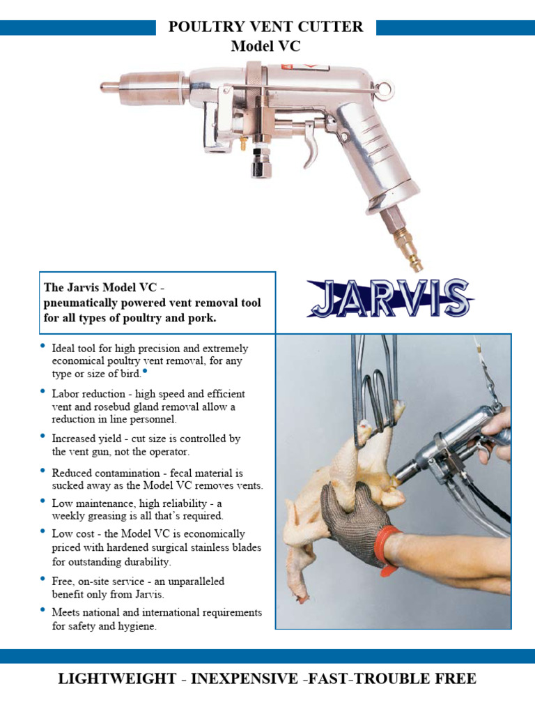 Jarvis Model VC Poultry Vent Cutter | PDF
