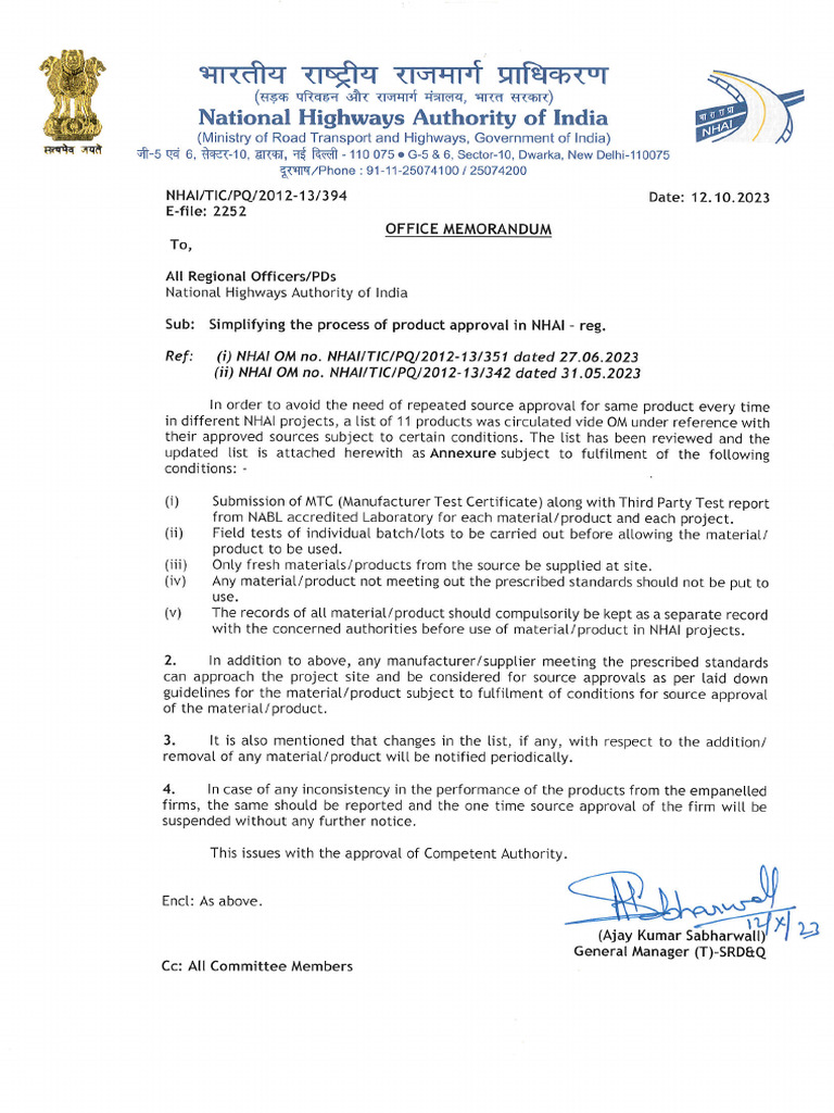 Om Dated 12.10.2023 | PDF