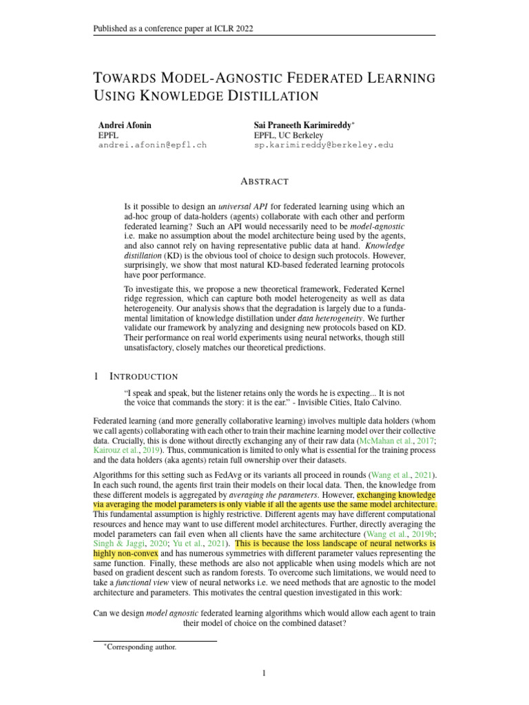 Towards Model-Agnostic Federated Learning | PDF | Mathematics | Machine ...