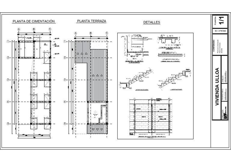 Plano Estructural Esquema - Rotulo | PDF