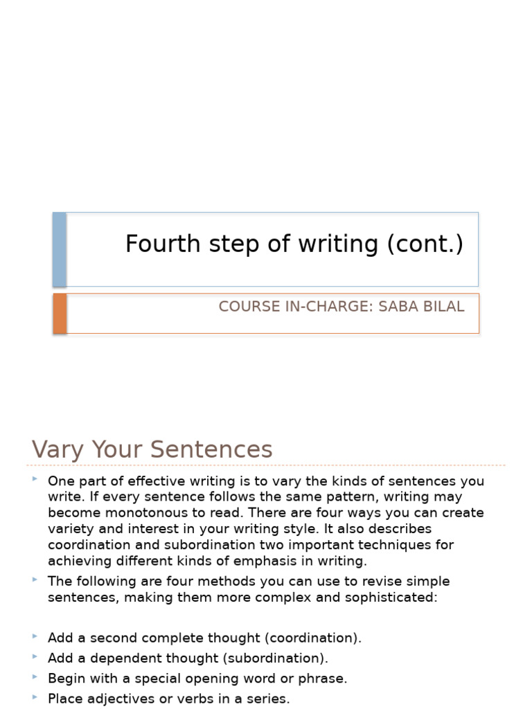 Enhance Writing with Sentence Variety | PDF | Proofreading | Linguistic ...