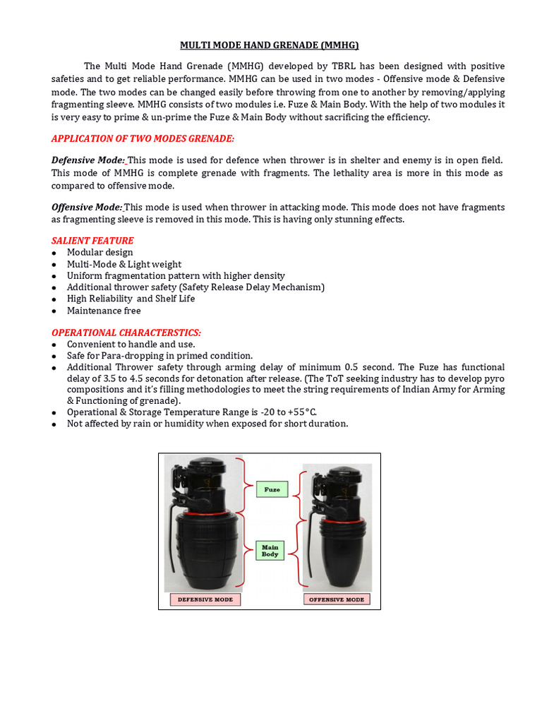 Multimode Hand Granade | PDF