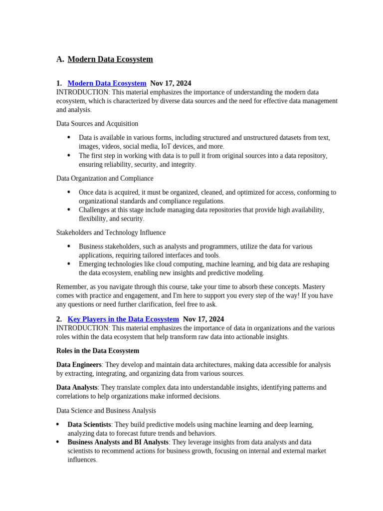 Module 1 - Modern Data Ecosystem and the Role of Data Analytics | PDF ... Module 1 - Modern Data Ecosystem and the Role of Data Analytics | PDF ...