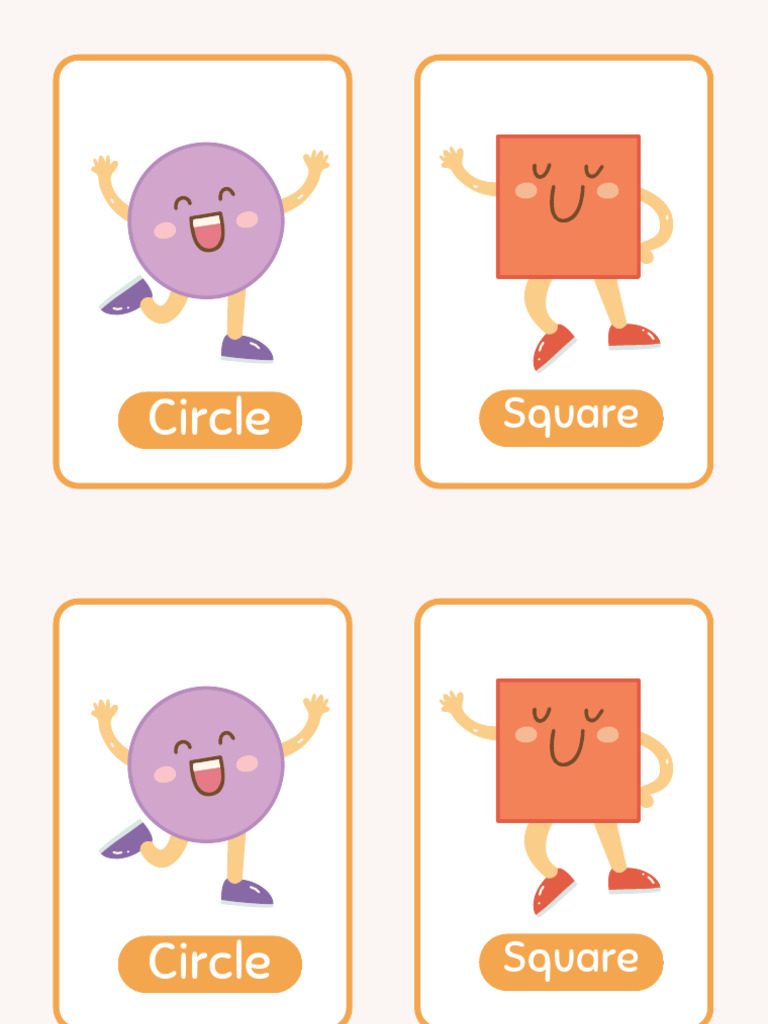 Colorful Educational Shapes Flashcard | PDF | Home & Garden