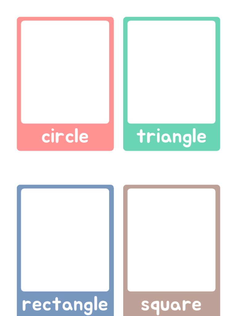Printable 2D Shapes Flashcard | PDF