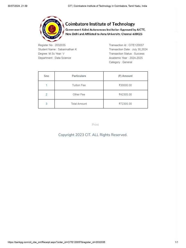 CIT - Coimbatore Institute of Technology in Coimbatore, Tamil Nadu ...