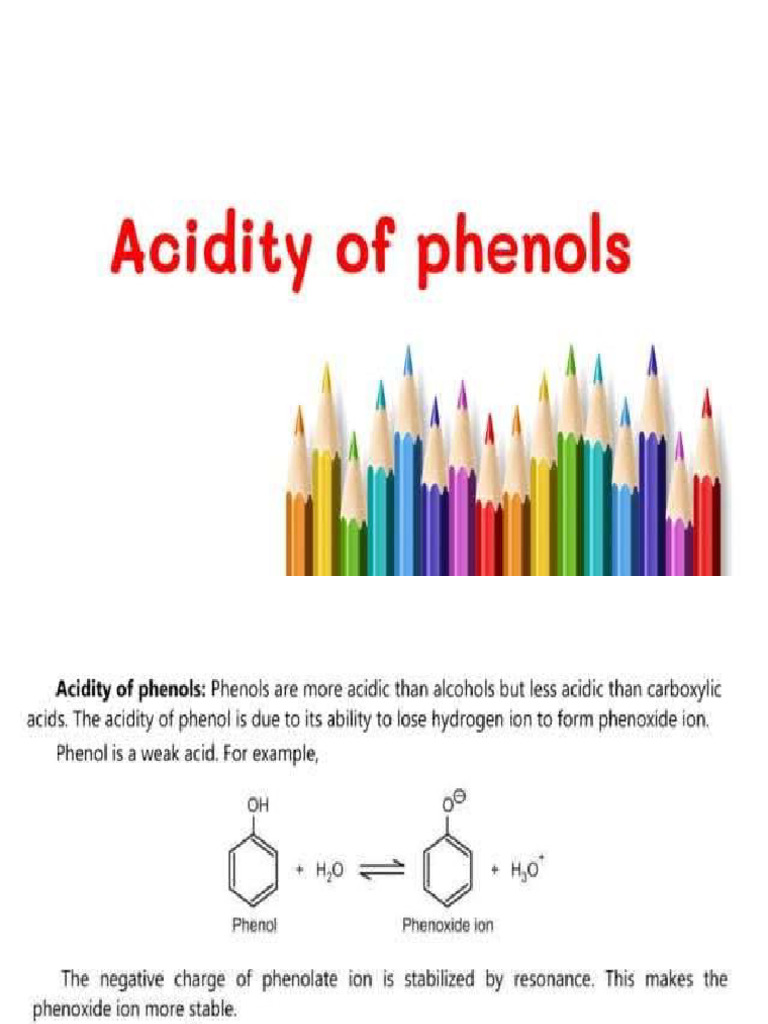 Acidity of Phenol | PDF