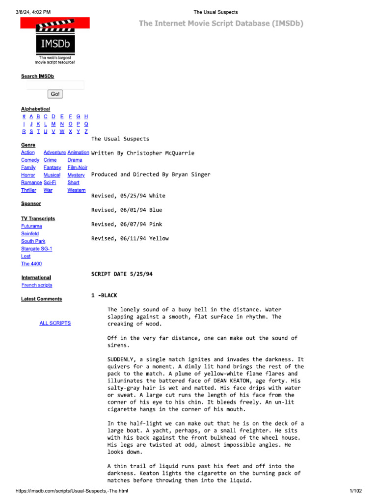 The Usual Suspects | PDF