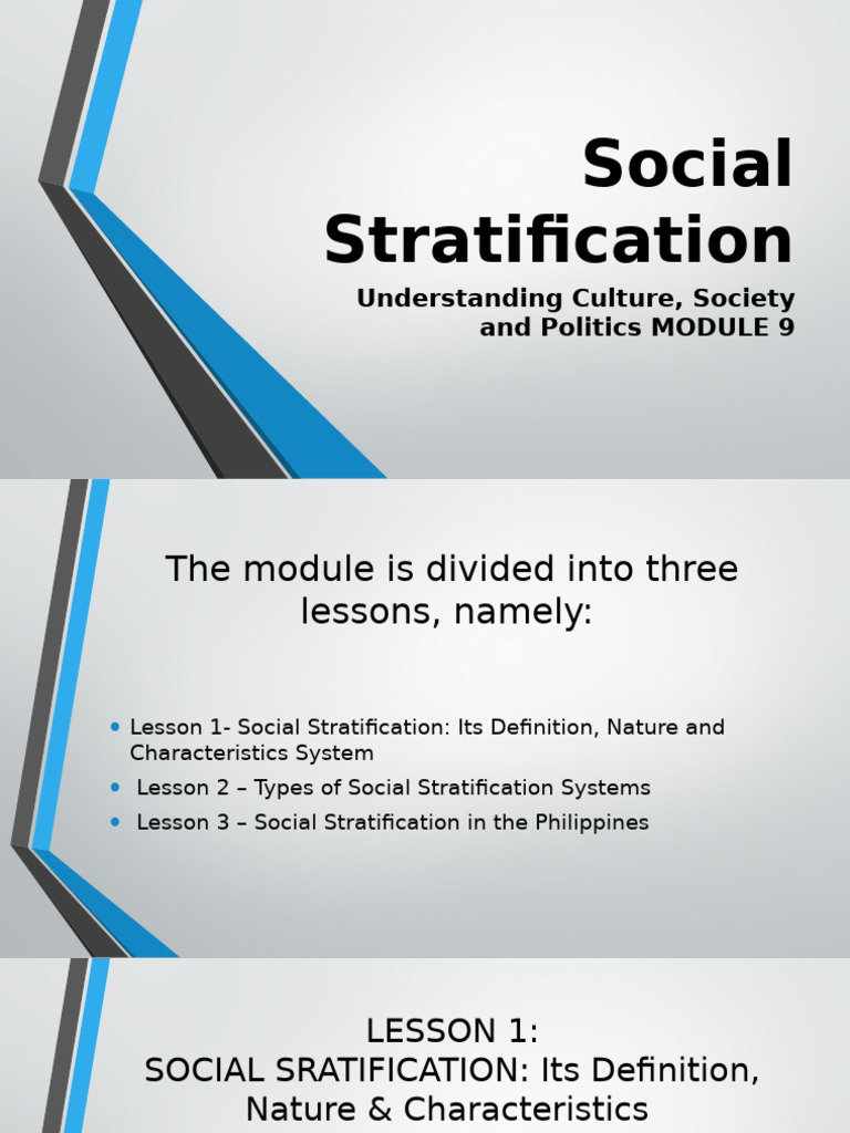 Social Stratification Module 9 | PDF | Social Stratification | Social Inequality