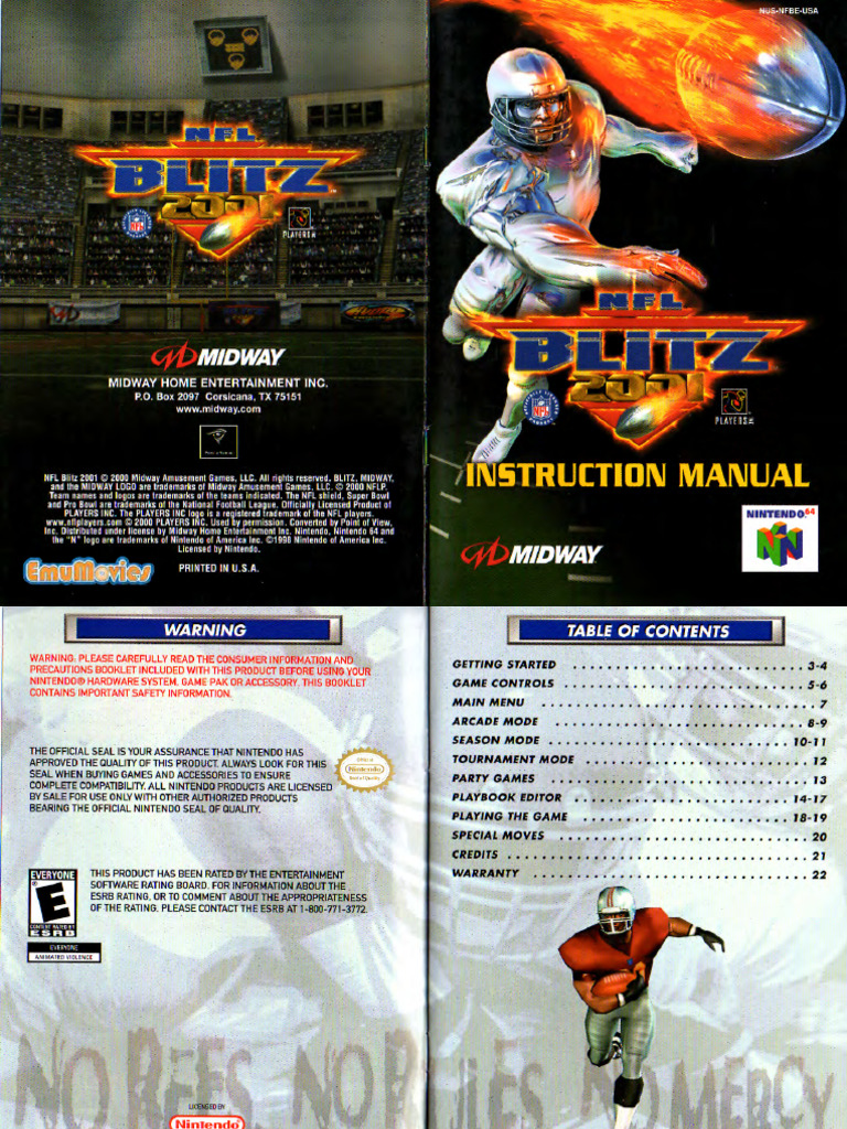 NFL Blitz 2001 (USA) | PDF
