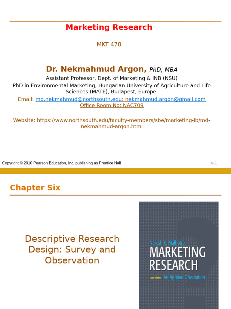 MKT470 Marketing Research (MNE) | PDF | Survey Methodology | Sampling (Statistics)