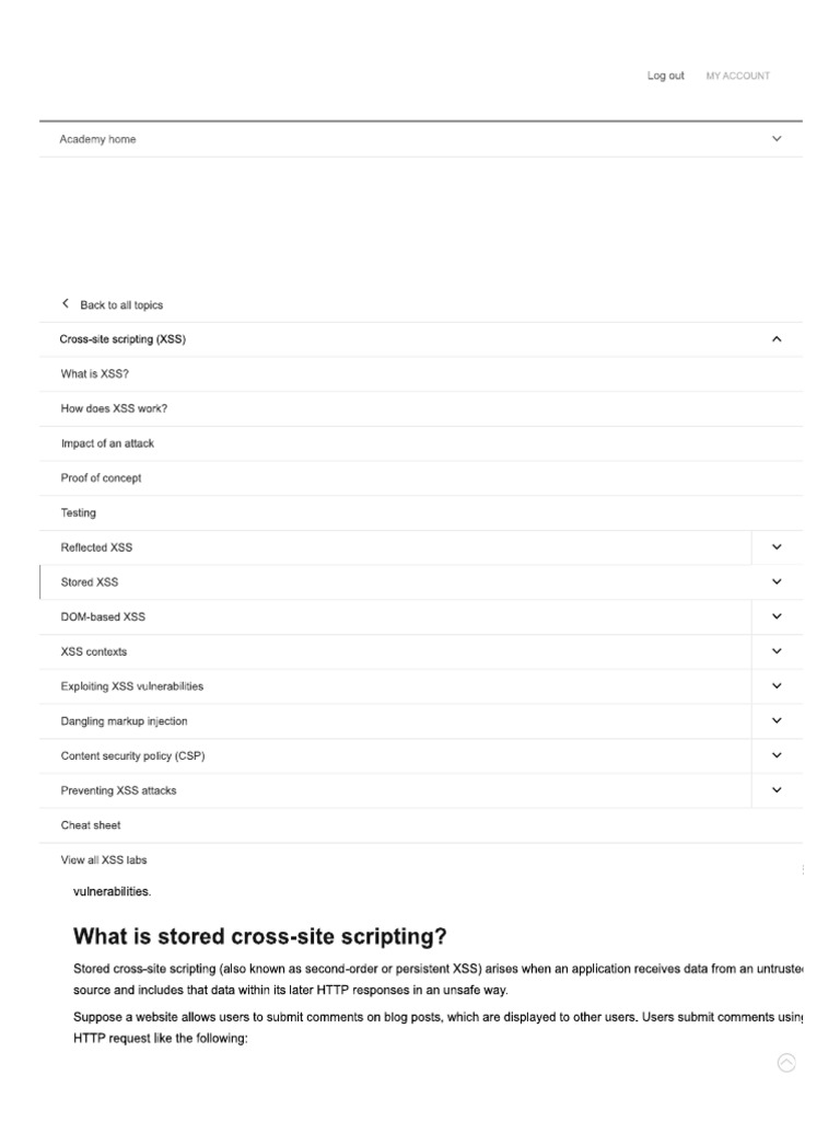Stored XSS | PDF