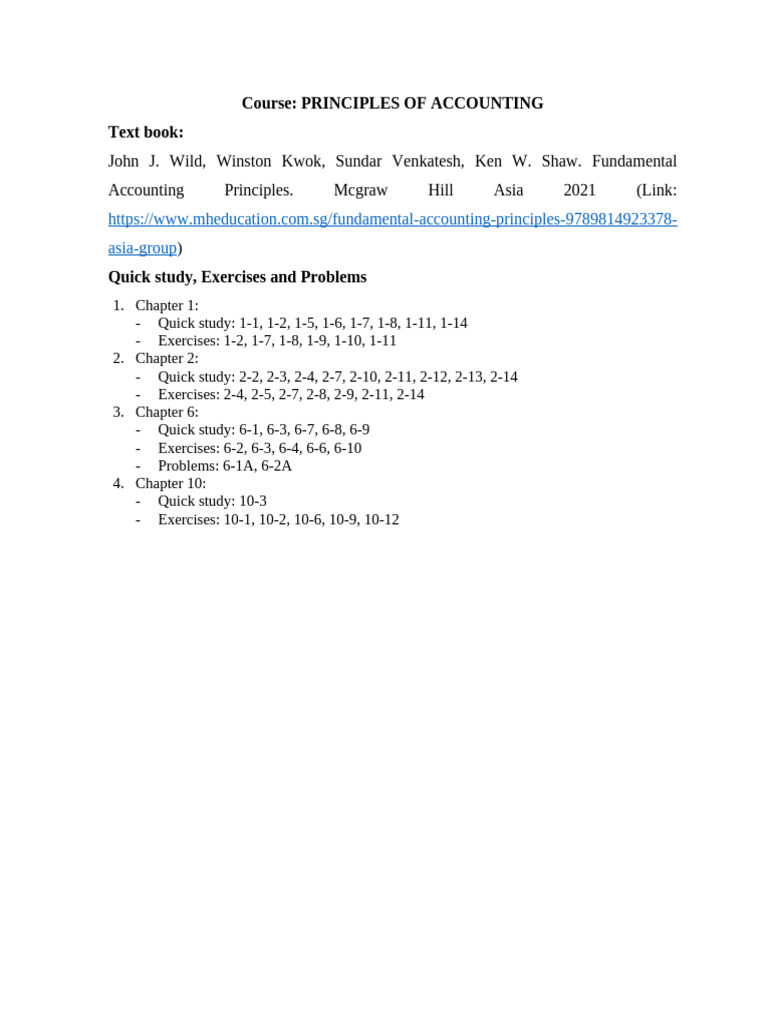 Note. Textbook-Exercises and Problems | PDF