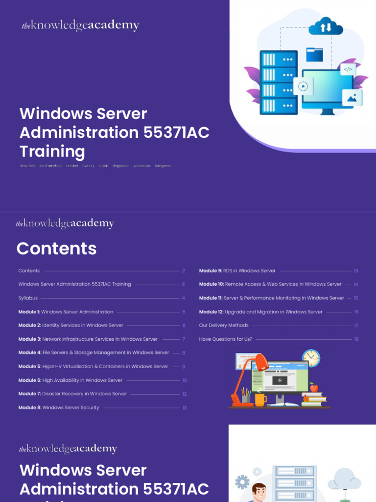 Windows Server Admin 55371ac Course Pdf Hyper V Microsoft Windows