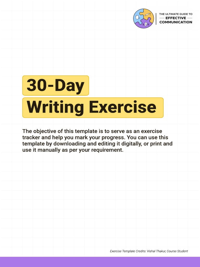 Writing Exercise | PDF | Career & Growth | Self-Improvement