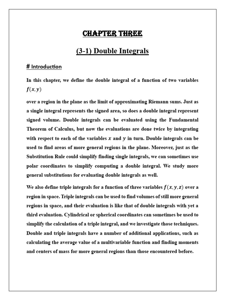 Math 3 CH3 | PDF | Integral | Mathematics