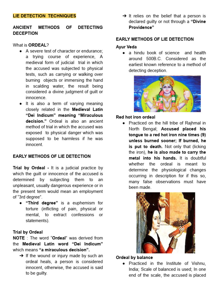 Fs 5 - Lie Detection Techniques | PDF | Polygraph | Lie