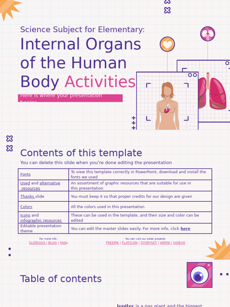 Human Body Activities for Kids | PDF | Planets | Solar System
