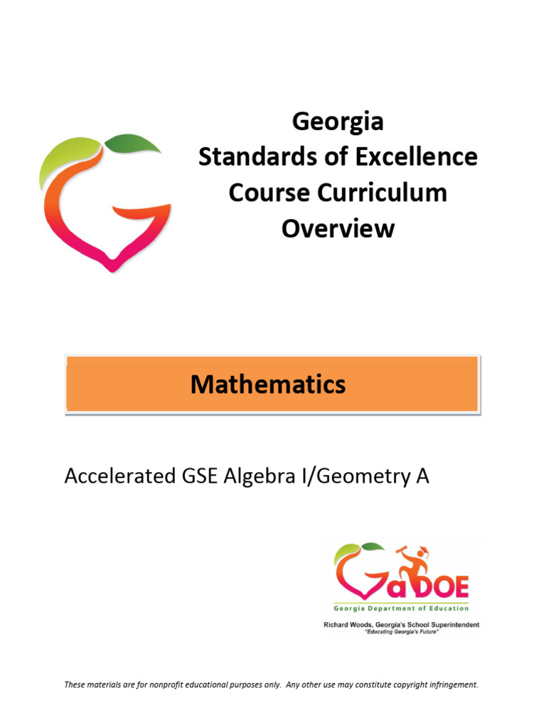 Acc Algebra I Geometry A Comprehensive Course Overview | PDF | Function ...